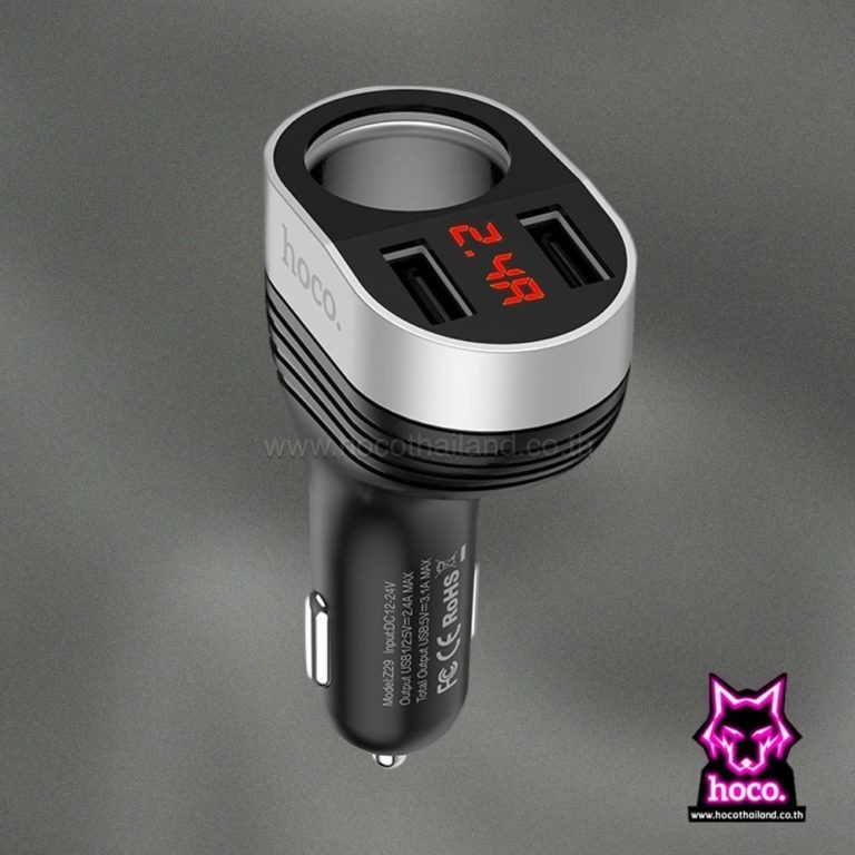 ที่ชาร์จในรถ Z29(Black)-Car Charger Hoco – HOCO Thailand
