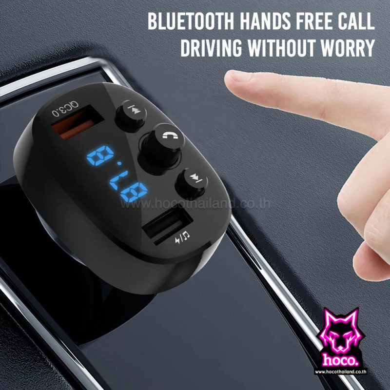 ที่ชาร์จในรถ Bluetooth FM BCC03(Black)-Car Charger XO – HOCO Thailand