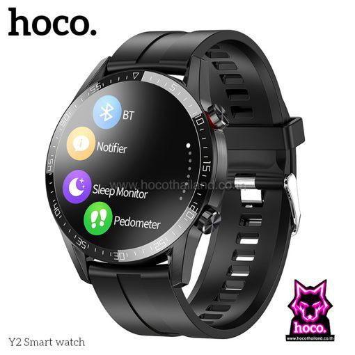 Smart Watch Y2(Black)- สมาร์ทวอทช์ นาฬิกาออกกำลังกาย Hoco – HOCO Thailand