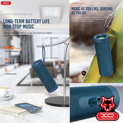 ลำโพง บลูทูธ F34(Blue)-Bluetooth XO – HOCO Thailand