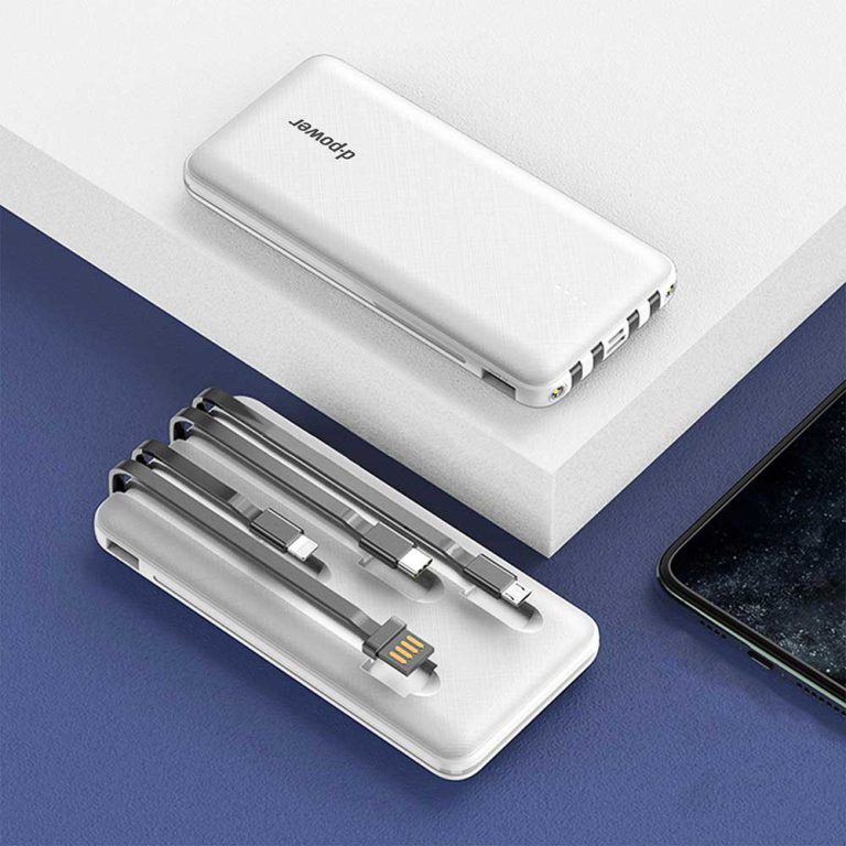 Power Bank GC100(White) 10000mAh-พาวเวอร์แบงค์ DPower – HOCO Thailand