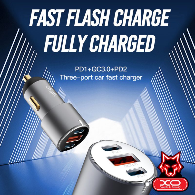 ที่ชาร์จในรถ CC45(Black)PD&QC3.0 60W-Car Charger XO – HOCO Thailand