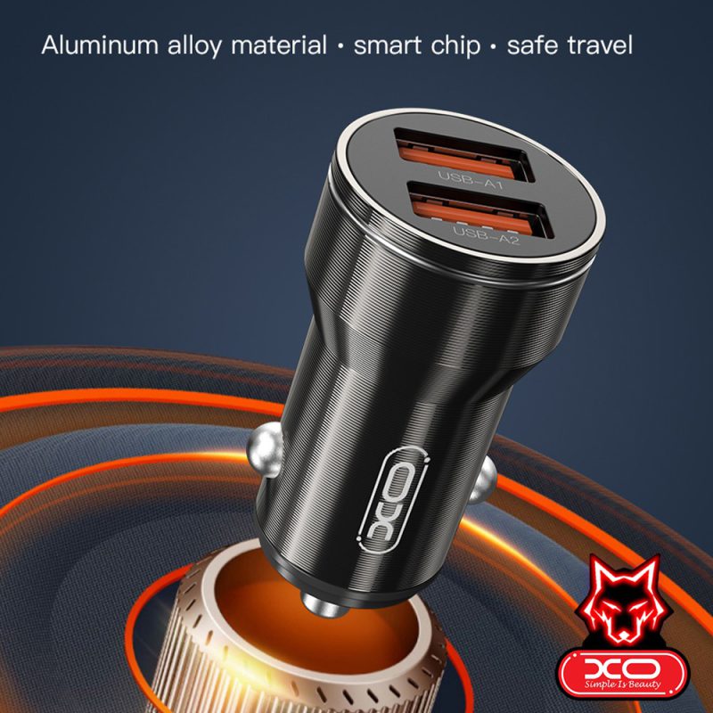 ที่ชาร์จในรถ CC48(Black)-Car Charger XO – HOCO Thailand