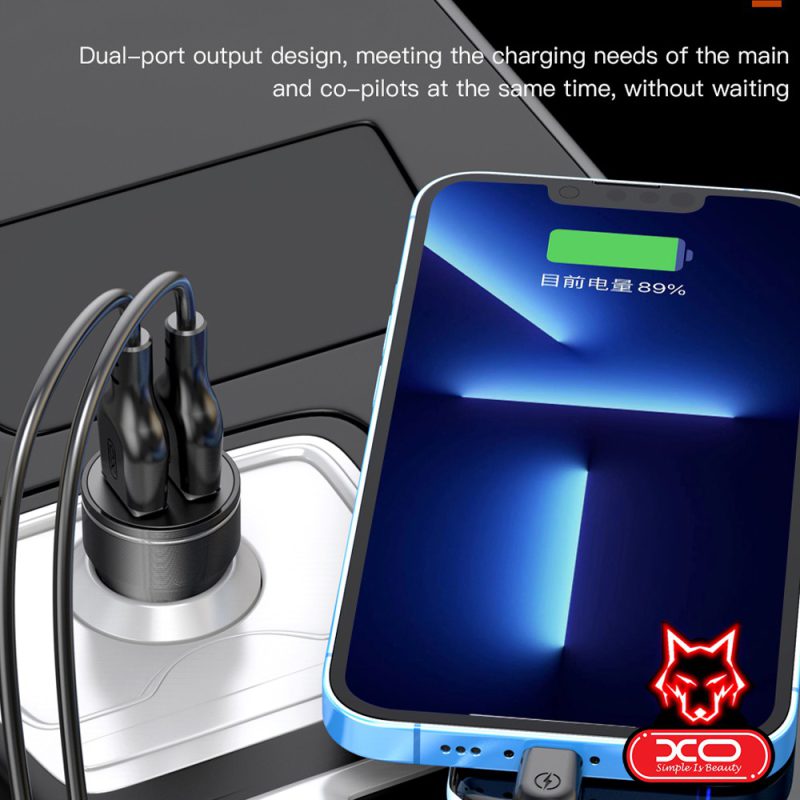 ที่ชาร์จในรถ CC48(Black)-Car Charger XO – HOCO Thailand