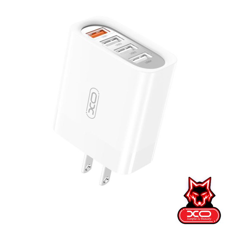 Adapter 4USB QC3.0 L100(White)-ที่ชาร์จ XO – HOCO Thailand