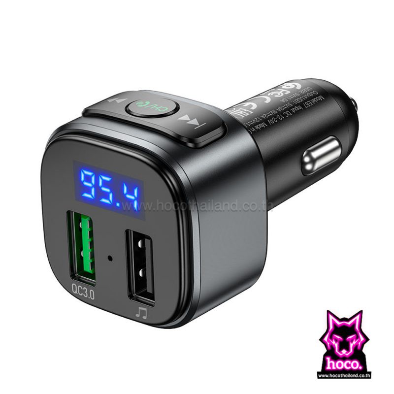 ที่ชาร์จในรถ Bluetooth FM E67(Black)-Car Charger Hoco – HOCO Thailand