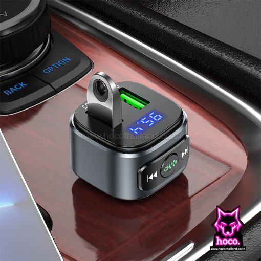 ที่ชาร์จในรถ Bluetooth FM E67(Black)-Car Charger Hoco – HOCO Thailand