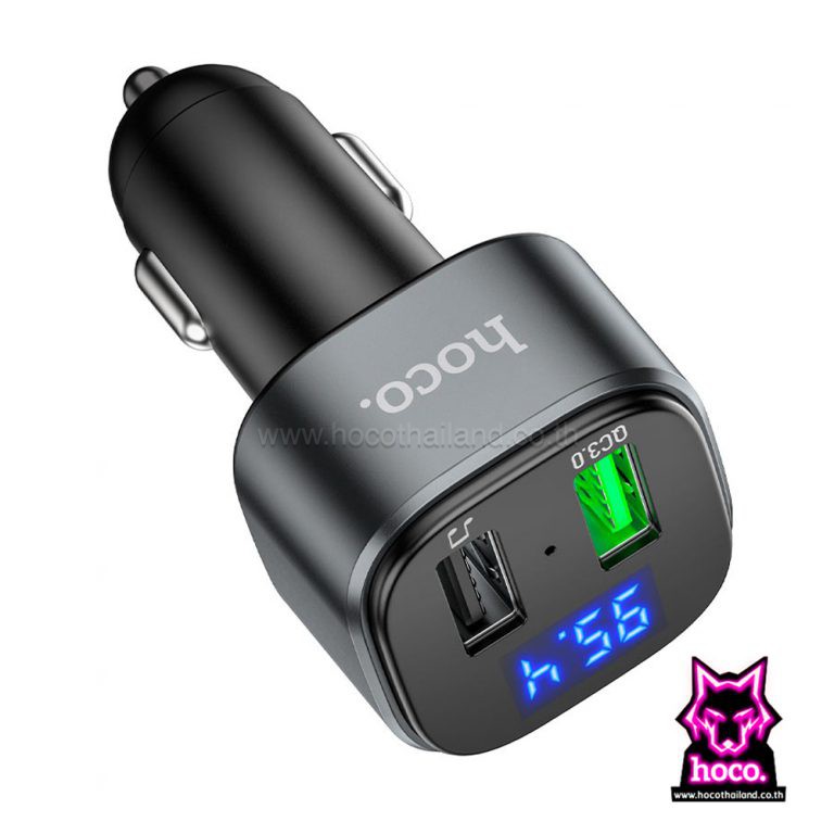 ที่ชาร์จในรถ Bluetooth FM E67(Black)-Car Charger Hoco – HOCO Thailand