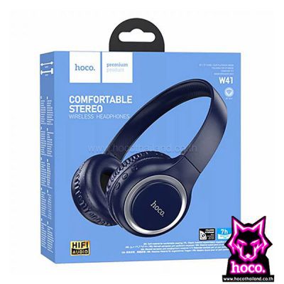 หูฟัง บลูทูธ W41(Blue)-Bluetooth Hoco – HOCO Thailand